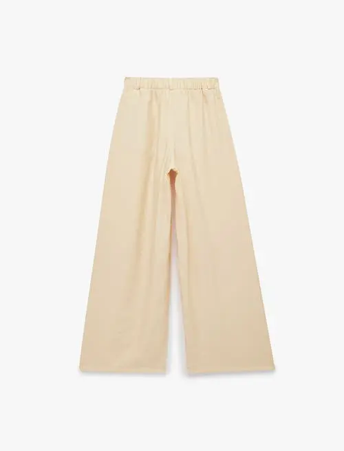 KOTON Relaxed Fit Wide Leg Trousers With Elastic Waist