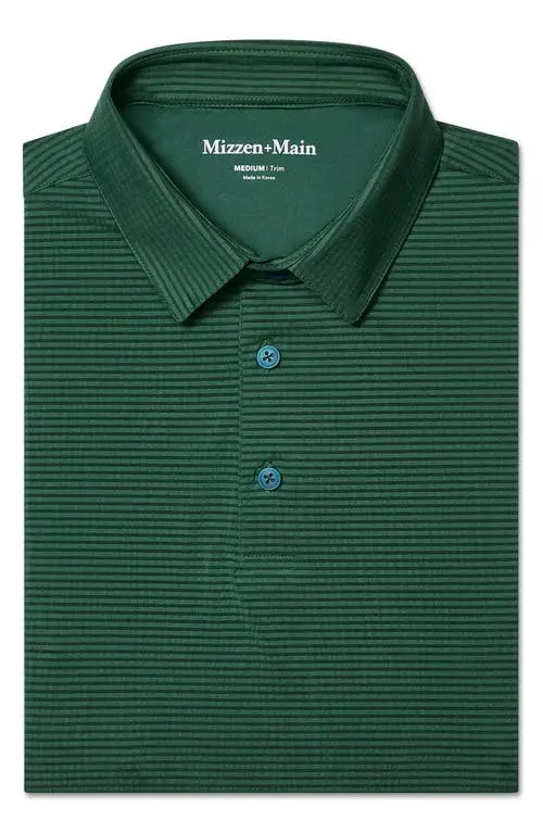 Mizzen+main Copa Trim Fit Performance Polo - Pine