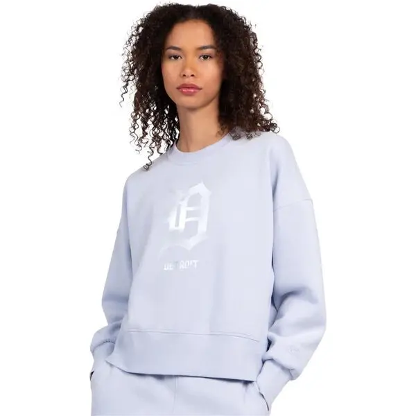 STARTER Detroit Tigers Pastels Boxy Fleece Sweatshirt By - Light Blue