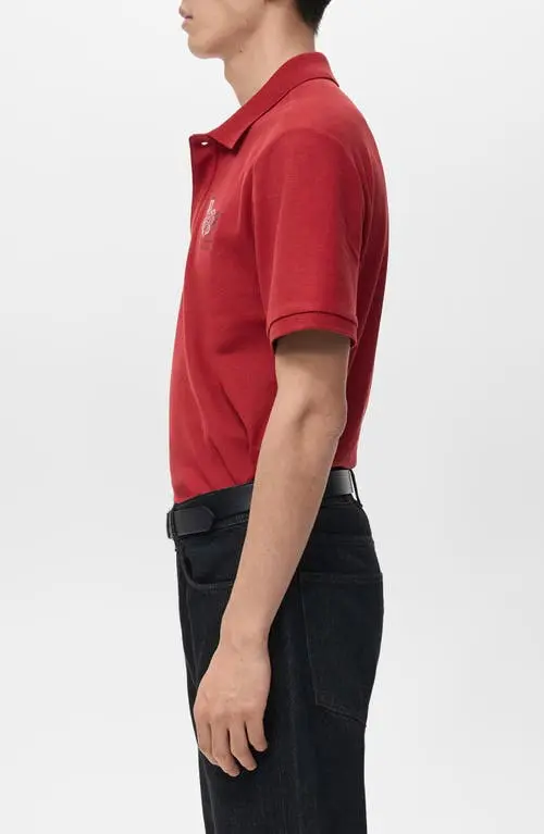 Mango Embroide Cotton Piqué Polo