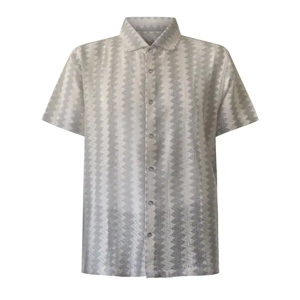 VUSTRA Pastel Chevron Crochet Button-down Shirt