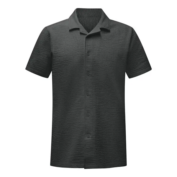 VUSTRA Waffle Knit Camp Shirt For