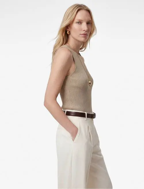 ZDNU 81041892 Ribbed Sleeveless Knit Top
