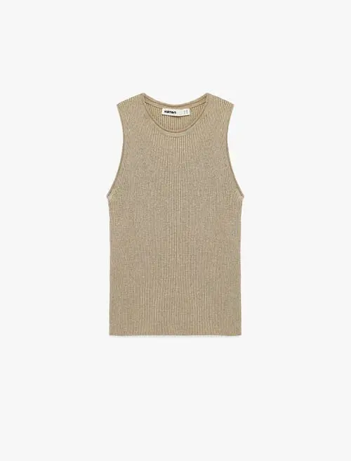 ZDNU 81041892 Ribbed Sleeveless Knit Top