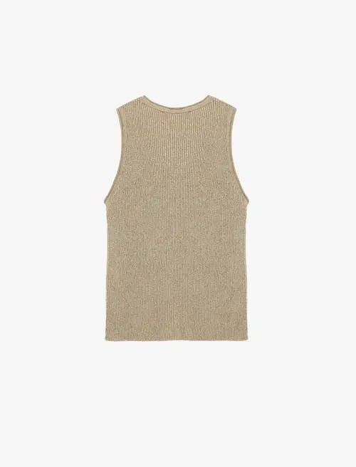 ZDNU 81041892 Ribbed Sleeveless Knit Top