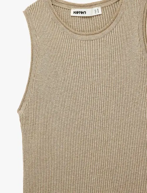 ZDNU 81041892 Ribbed Sleeveless Knit Top