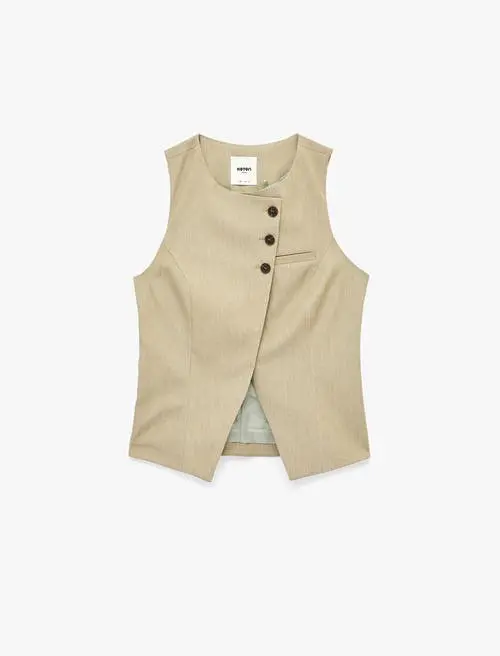 KOTON Sleeveless Button-down Vest