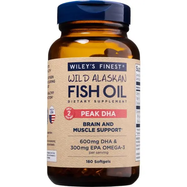 WILEY'S FINEST Wild Alaskan Fish Oil Peak Dha900mg Epa And Dha Omega-3s180 Softgels Bottles - None