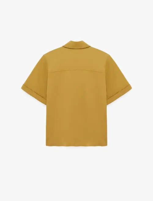 Koton Short Sleeve Viscose Shirt With Pockets