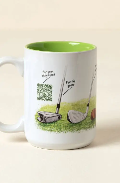 UNCOMMON GOODS Golf Every Day Interactive Qr Mug