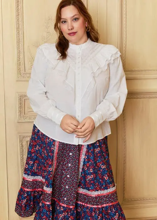 MODCLOTH Karina Edwardian Ruffle Blouse