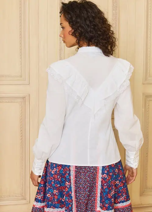 MODCLOTH Karina Edwardian Ruffle Blouse