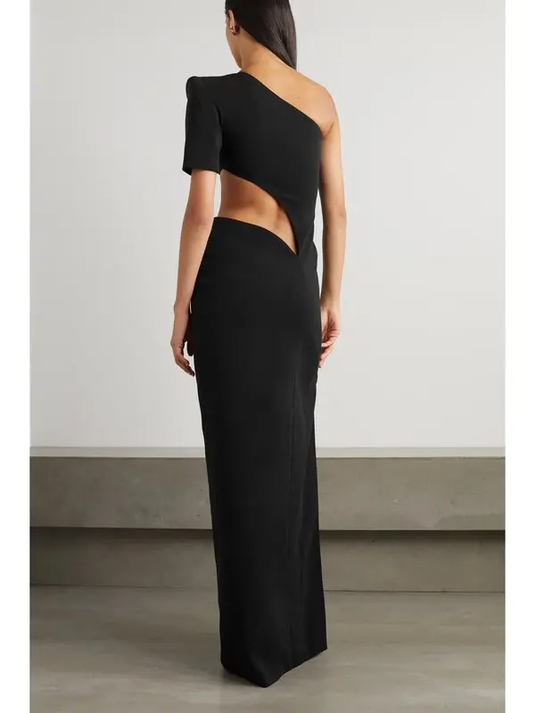 MONOT One-shoulder Cutout Crepe Gown