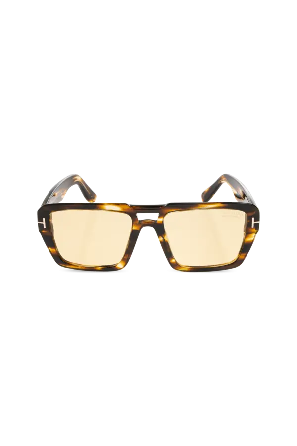 TOM FORD Rectangular Tortoiseshell Sunglasses