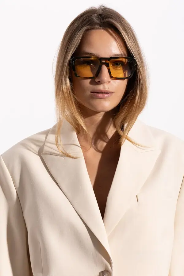 TOM FORD Rectangular Tortoiseshell Sunglasses