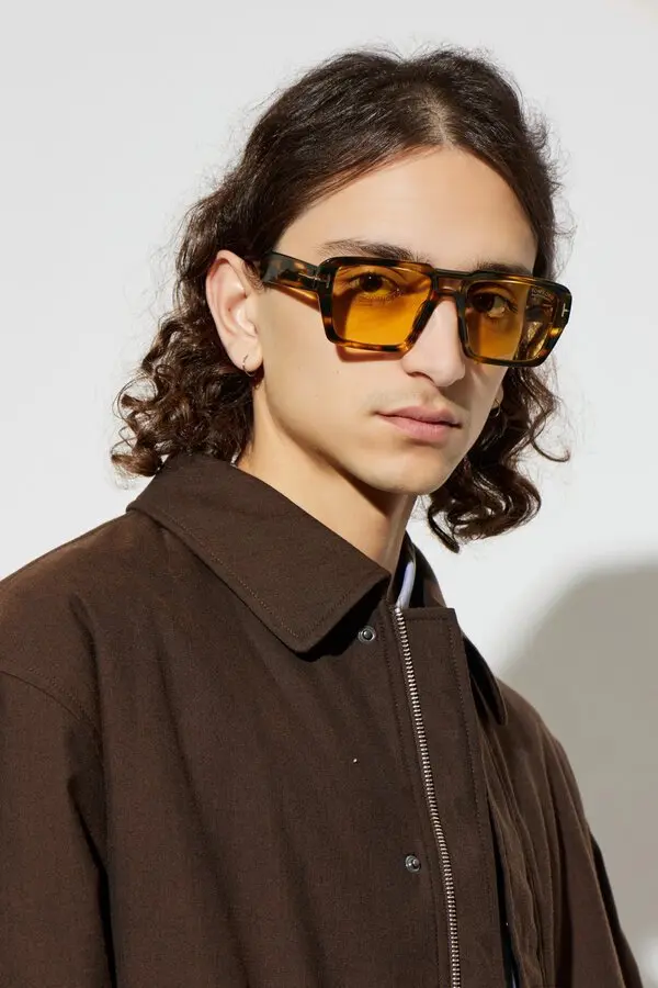 TOM FORD Rectangular Tortoiseshell Sunglasses