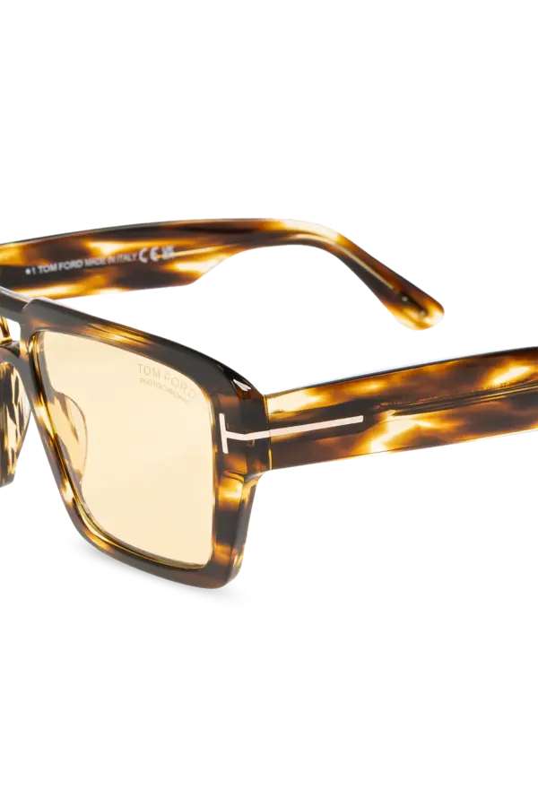 TOM FORD Rectangular Tortoiseshell Sunglasses