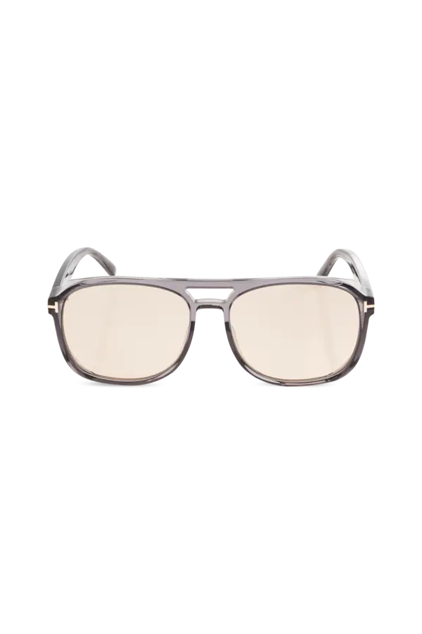 TOM FORD Rosco Rectangular Acetate Sunglasses - Grey