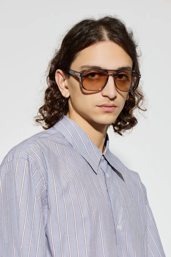 TOM FORD Rosco Rectangular Acetate Sunglasses