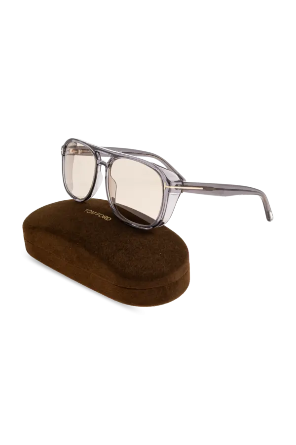 TOM FORD Rosco Rectangular Acetate Sunglasses