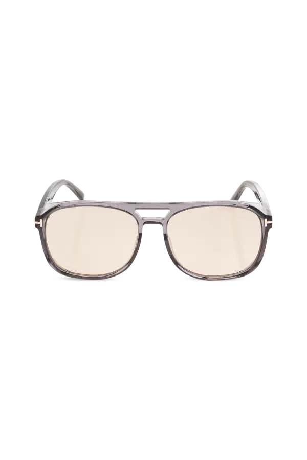 TOM FORD Rosco Rectangular Acetate Sunglasses - Grey