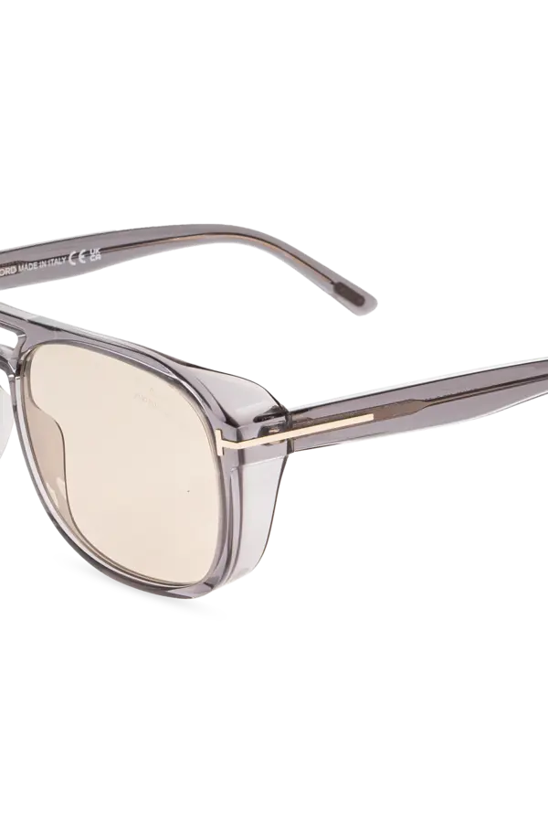TOM FORD Rosco Rectangular Acetate Sunglasses
