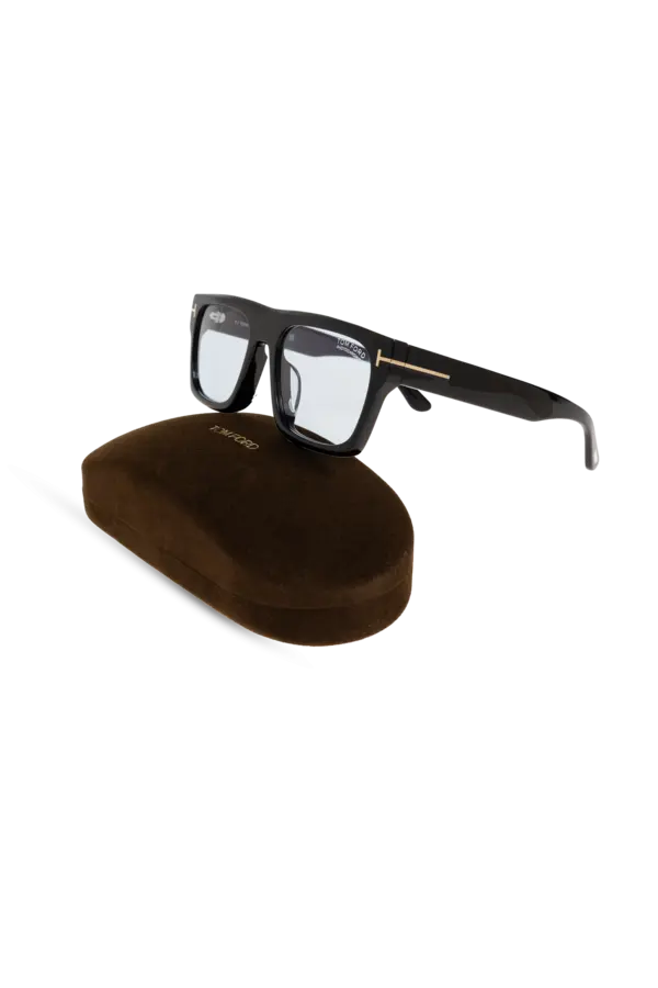 TOM FORD Rectangular Acetate Sunglasses - Black