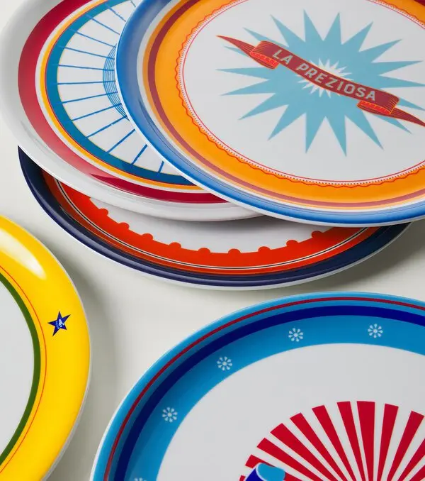 BITOSSI Bel Paese Set Of 6 Porcelain Plates