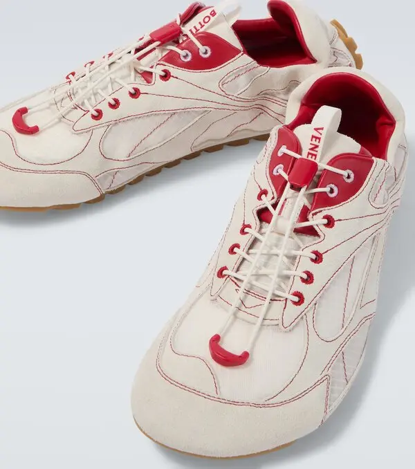 Bottega Veneta Orbit Flash Suede-trimmed Sneakers