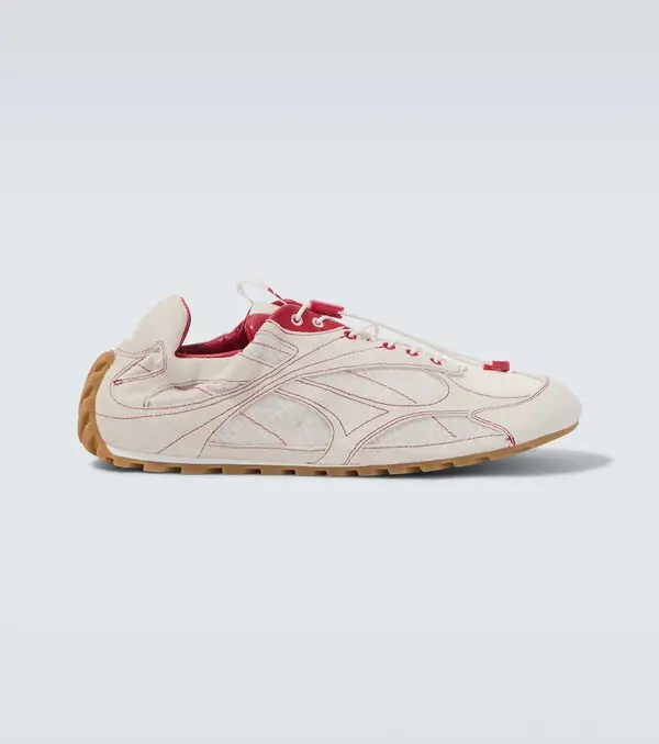 Bottega Veneta Orbit Flash Suede-trimmed Sneakers