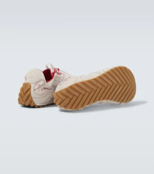 Bottega Veneta Orbit Flash Suede-trimmed Sneakers