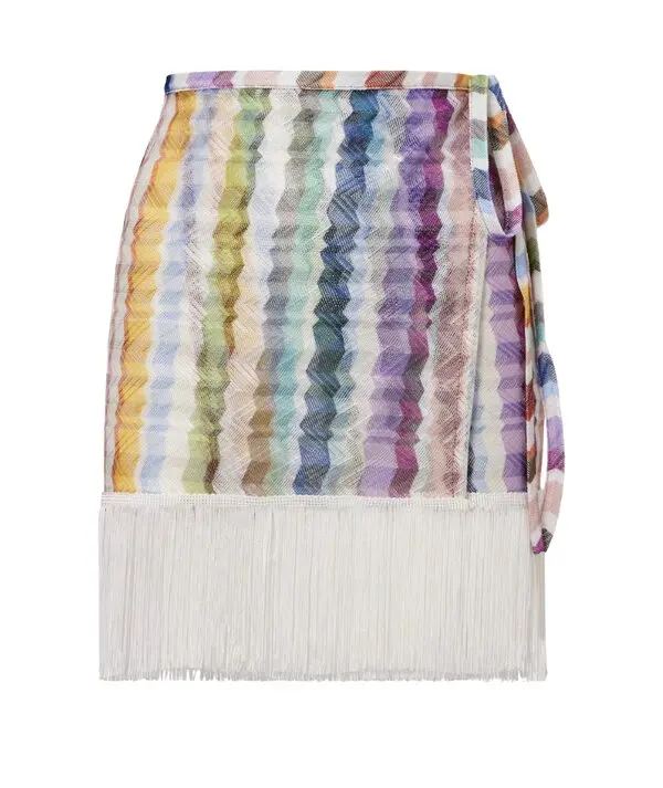 Missoni Zigzag Fringed Wrap Skirt