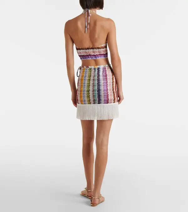 Missoni Zigzag Fringed Wrap Skirt