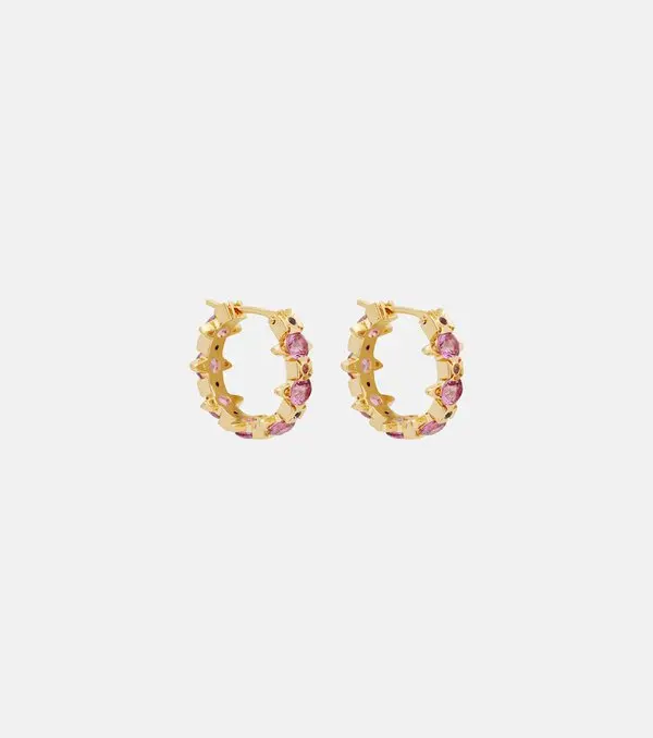 VIVIENNE WESTWOOD Warwick Hoop Earrings With Crystals - Gold