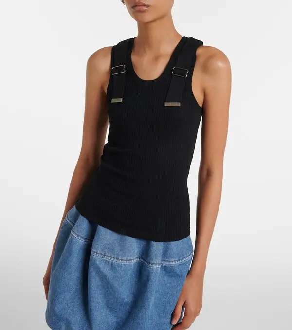 Loewe Ribbed-knit Cotton-blend Tank Top