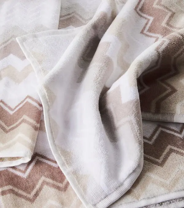 Missoni Giacomo Set Of 6 Cotton Terry Face Towels - Beige