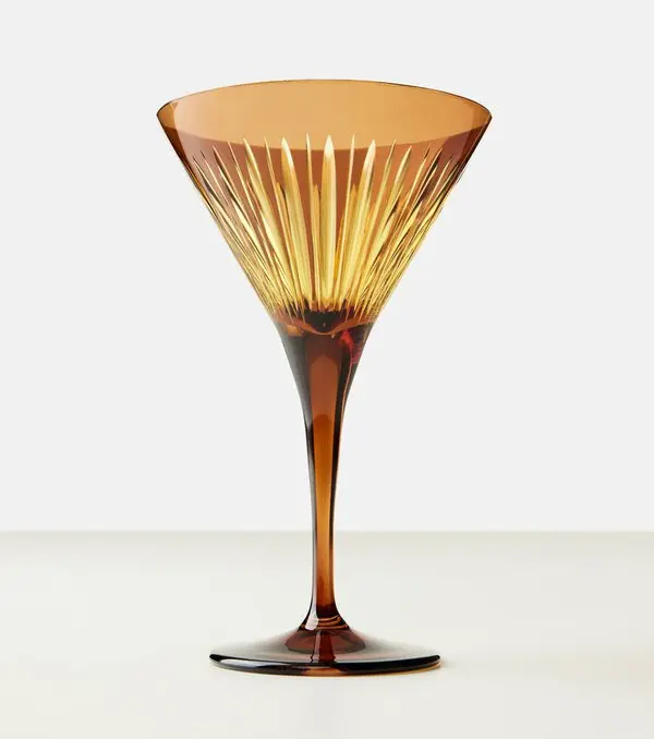L'Objet Prism Set Of 4 Martini Glasses - Orange
