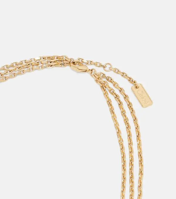 Chloé Layered Lock And Heart Necklace - Gold