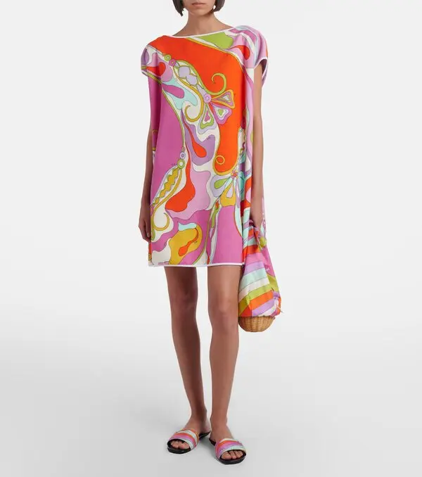Emilio Pucci Orchidee Cotton-blend Terry Minidress