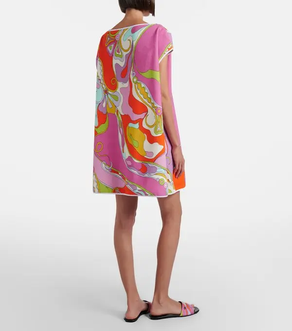 Emilio Pucci Orchidee Cotton-blend Terry Minidress