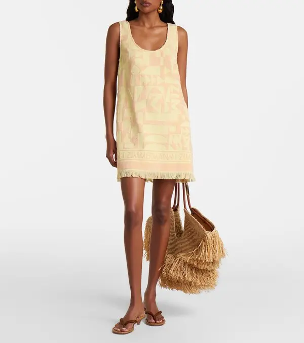 Zimmermann Solstice Towelling Cotton Terry Minidress