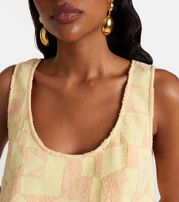 Zimmermann Solstice Towelling Cotton Terry Mini Dress