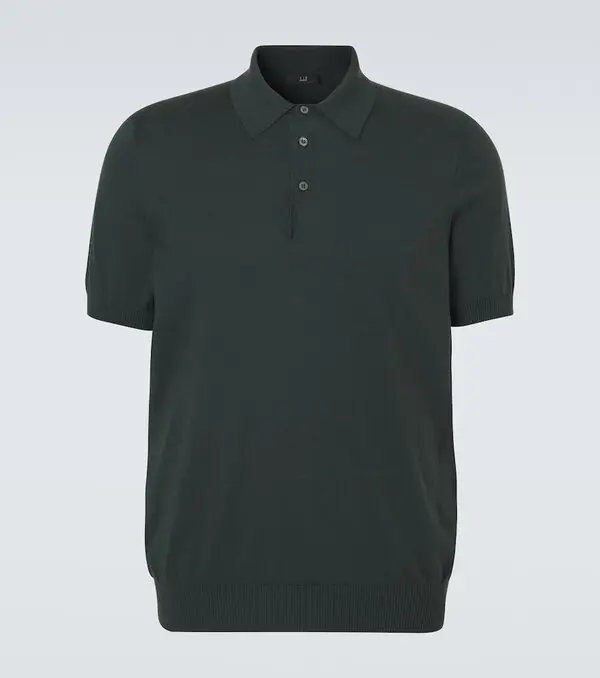 Dunhill Cotton And Silk Polo Sweater - Green