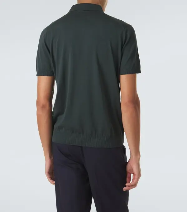 Dunhill Cotton And Silk Polo Sweater