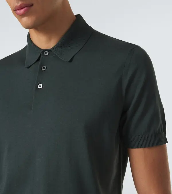 Dunhill Cotton And Silk Polo Sweater