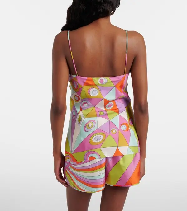 Emilio Pucci Occhi Silk Satin Top