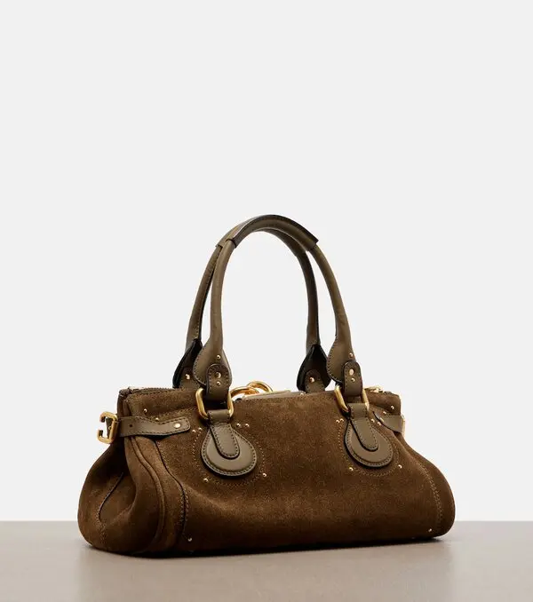 Chloé Paddington Medium Suede Shoulder Bag