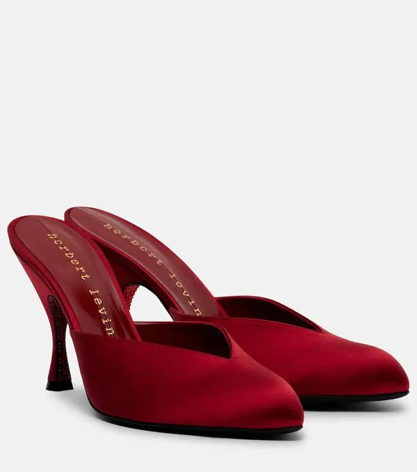 HERBERT LEVINE Sitting Pretty Satin Mules