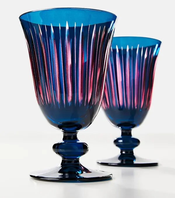 L'Objet Prism Set Of 4 Wine Glasses