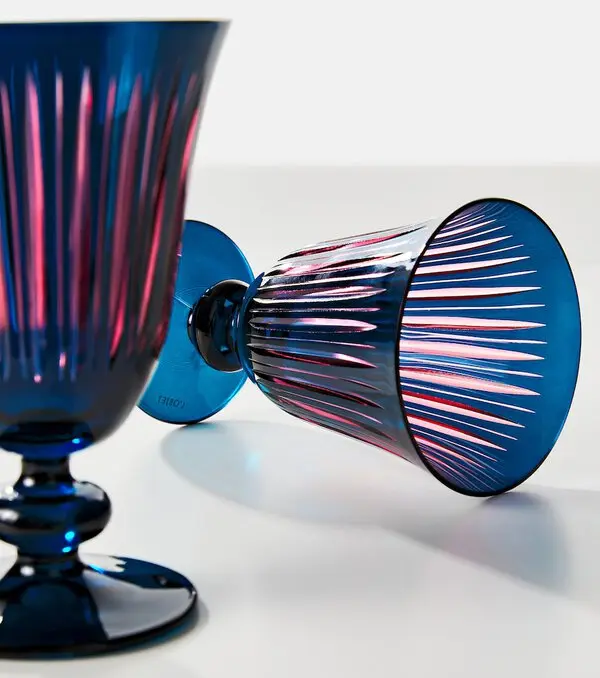 L'Objet Prism Set Of 4 Wine Glasses